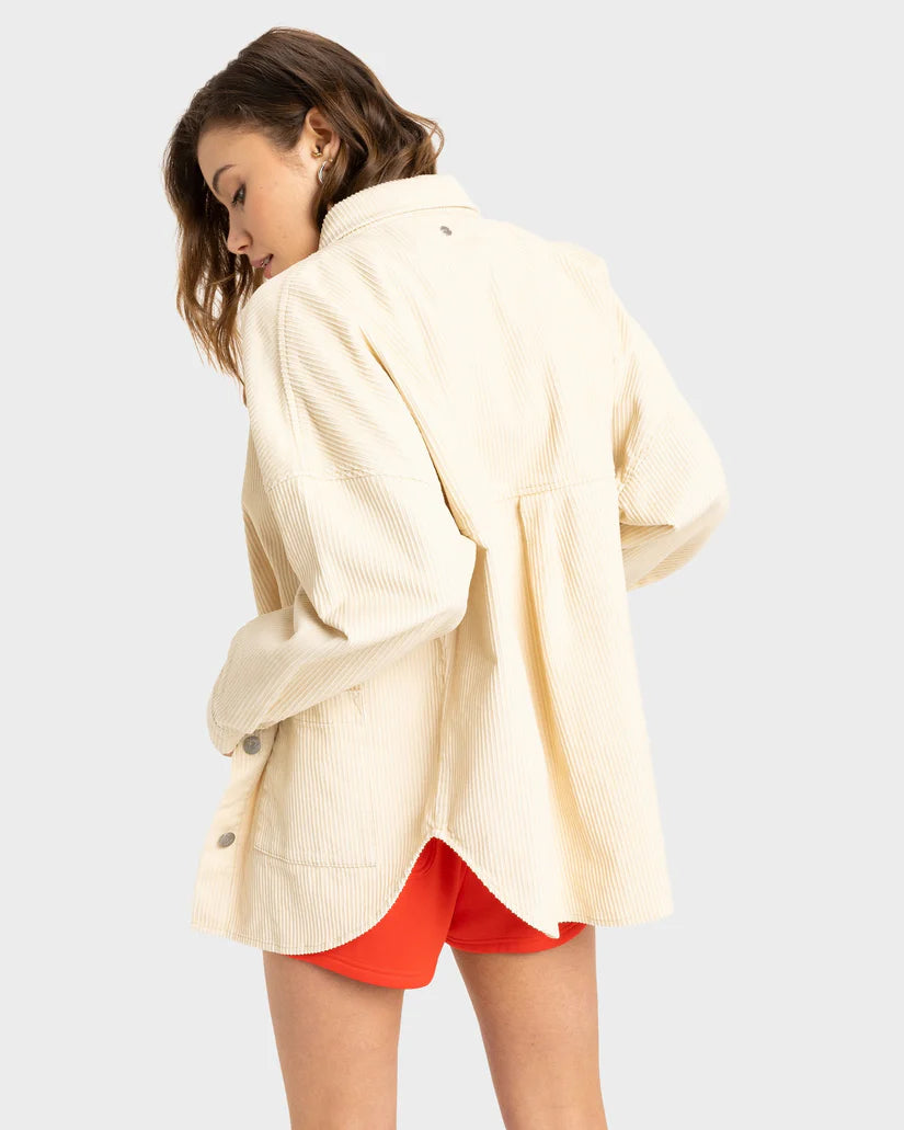 ROXY KICK BACK WASHED CORD - PARCHEMENT – Chozen Surf